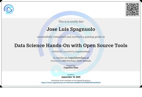 Cognitiveclass Ds0105en Certificate Cognitive Class