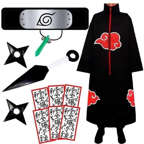 Capa Manto Akatsuki Fantasia P Cosplay Colar Naruto Sasuke Shopee Brasil