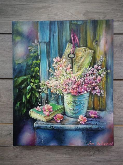 Картина олія на полотні Flowersandgarden 3d — ціна 3500 грн у каталозі Картини Купити товари для