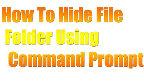 How To Hide Folder In Windowsthat Know One Can Seeno Software Needed Youtube