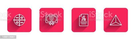 Set Line Xyz Coordinate System Certificate Template Function Mathematical Symbol And Geometric