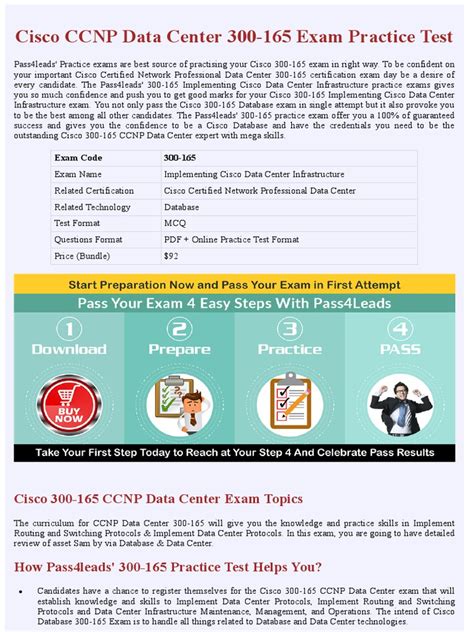 Data Center 300 165 Ccnp Data Center Practice Test Updated 2018 Pdf Test Assessment