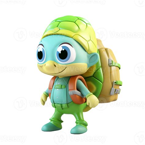 3d Cute Turtle Character 24272769 Png