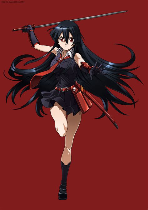 Akame Ga Kill Akame Official Artwork Upscale Mkw By Wanderingbytes On