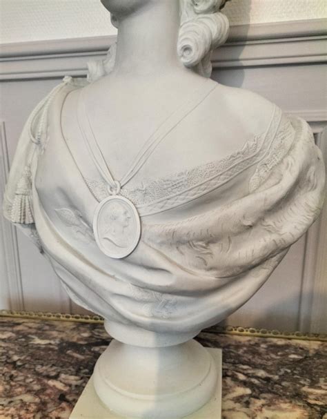 Proantic Très Important Buste De Marie Antoinette En Biscuit
