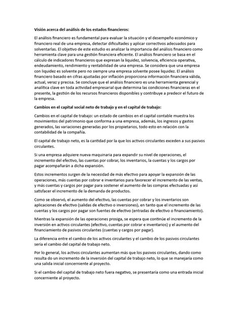 Capital Neto De Trabajo Pdf Capital De Trabajo Capital Economía