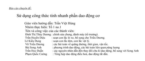 Sử Dụng Công Thức Tính Nhanh Phân Dao động Cơ Trung Tâm Gia Sư Nhân Tài Việt