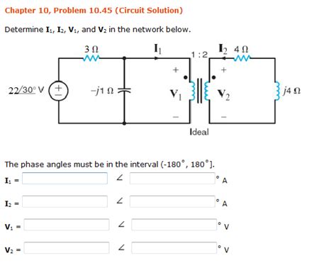 solved determine i1 i2 v1 and v2 in the network below