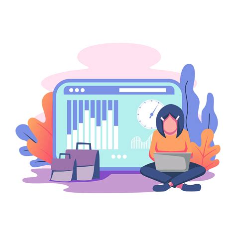 Time And Attendance Tracking Sistem Flat Style Illustration 11880757
