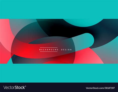 Abstract Overlapping Lines And Circles Geometric Vector Image