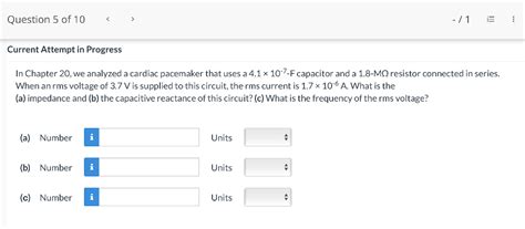 Solved In Chapter 20 We Analyzed A Cardiac Pacemaker That