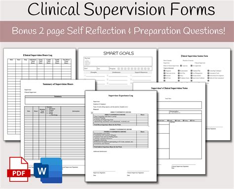 Clinical Supervision Note Template Clinical Licensure Hours Etsy España