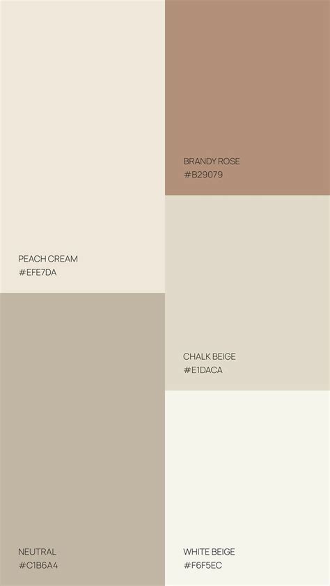 Natural Color Palettes Inspirations Peach Cream Color Palette