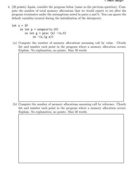 Solved 20 ﻿points ﻿again Consider The Program Below Same