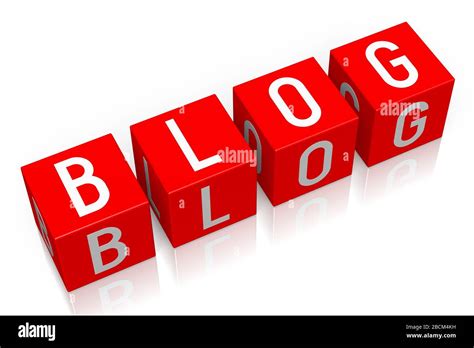 Blog 3D Cube Word Stock Photo Alamy