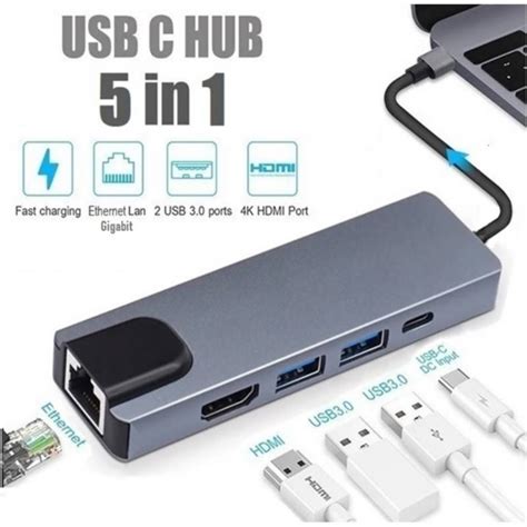 Ripley Adaptador Hub En Tipo C Mbps Gigabit Multipuertos