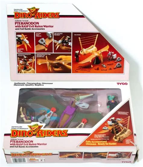 dino riders tyco pteranodon with rasp evil rulon warrior toy rare near