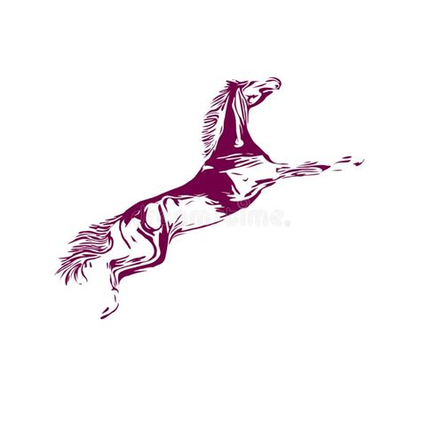 Esboço De Um Cavalo Como Elemento Para Fazer Logotipos E Símbolos Ilustração Stock Ilustração