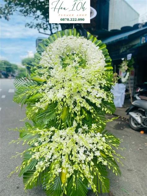 Vòng Hoa Chia Buồn Lan Trắng Khúc Biệt Ly