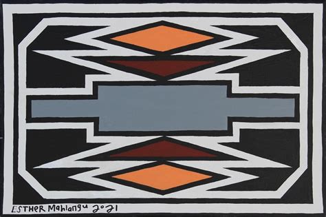 Esther Mahlangu Ndebele Pattern 2021 Mutualart
