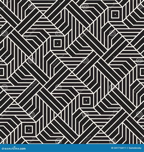 Vector Seamless Pattern Repeating Abstract Background Black And White