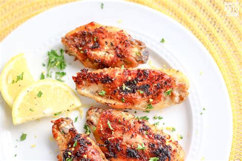 Crispy Baked Lemon Pepper Wings Keto Low Carb Gluten Free