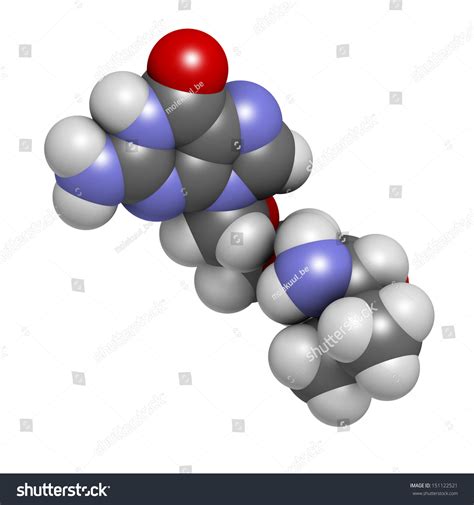Valaciclovir Valacyclovir Herpes Infection Drug Chemical Structure