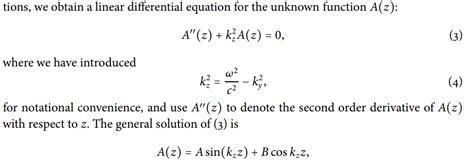2nd Order Differential Equation Electromagnetics Mathematics Stack