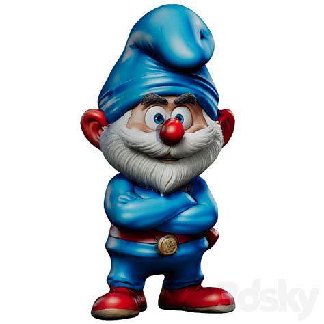 Papa Smurf Figurine Sculpture 3d Model