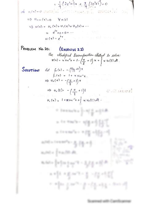 SOLUTION The Modified Decomposition Method Lecture Notes And Solved Exercises Studypool