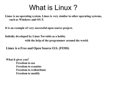 Linux A Free And Open Source Operating System