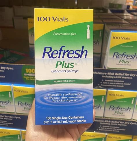 Nước nhỏ mắt nhân tạo Refresh Plus Lubricant Eye Drops review