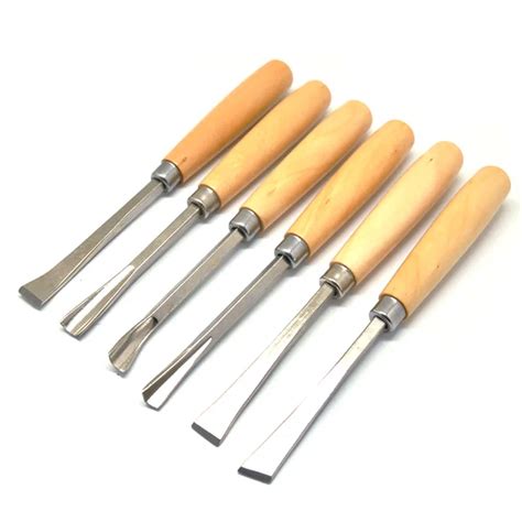 목공 끌 세트 목각 칼 목공 끌 나무 조각 도구 6 개 Wood Carving Tools Wood Chisel
