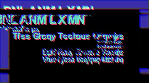 Glitch Text Typography Hacker Blue Screen Effect Loop — Free Stock