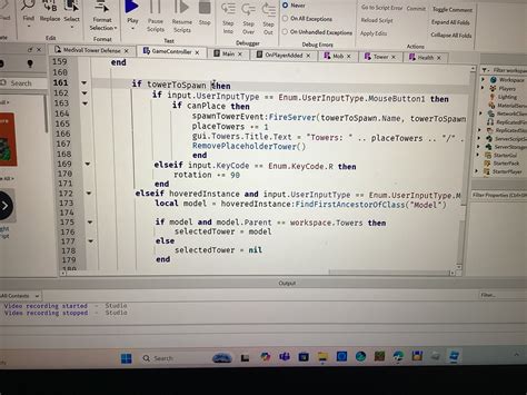 My Rotation For My Tower Defense Game Isnt Working Scripting