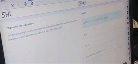 SHL Choese The Correct Option StudyX