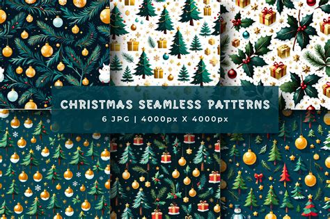 Christmas Seamless Patterns Collection Graphic By Srempire · Creative