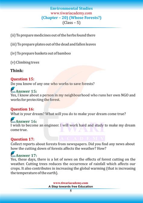 Ncert Solutions For Class 5 Evs Chapter 20 In Hindi And English Medium