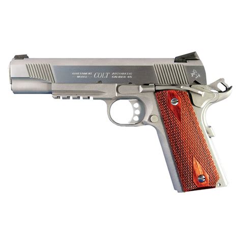 Colt Mfg O1070rg 1911 Xse Rail 45 Acp 5 8 1 Stainless Steel Rosewood