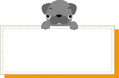 パグ犬のイラスト 無料イラストフリー素材