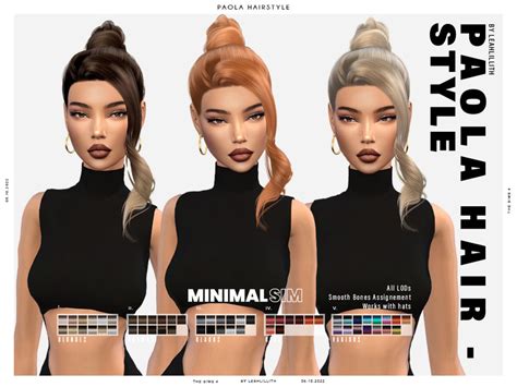 The Sims Resource Minimalsim Paola Hairstyle