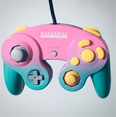 Custom Gamecube Controller Pink To Seafoam Gradient Etsy