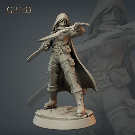 3d Printable Female Bandit Dagger By Galaad Miniatures