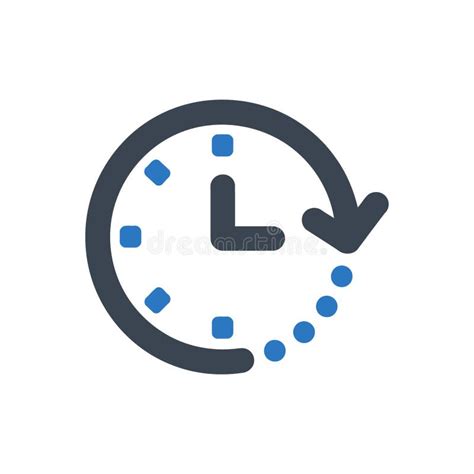 History Icon Time Back Clock With Arrow Around Icon Stock