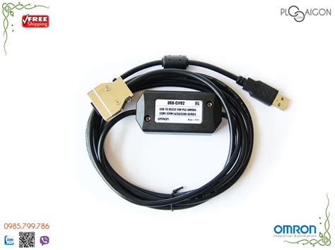 Cáp lập trình PLC Omron Cáp Omron USB CIF02 Cáp PLC Omron PLCSAIGON
