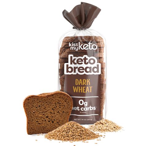 Kiss My Keto Bread Zero Carb 0g Net Wheat Bread Loaf Low Calorie
