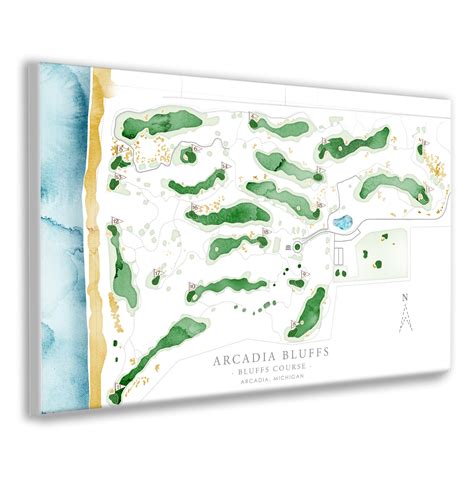 Arcadia Bluffs Golf Course Layout Of Michigan Course For Golfer Games