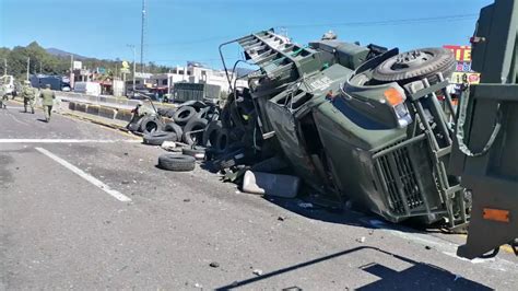 Volcadura De Camión Del Ejército En La México Puebla Deja Dos Militares