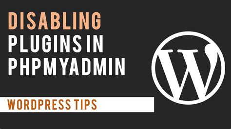 How To Disable Wordpress Plugins From Database