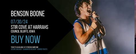 Benson Boone Tickets 30th July Stir Cove Stir Cove